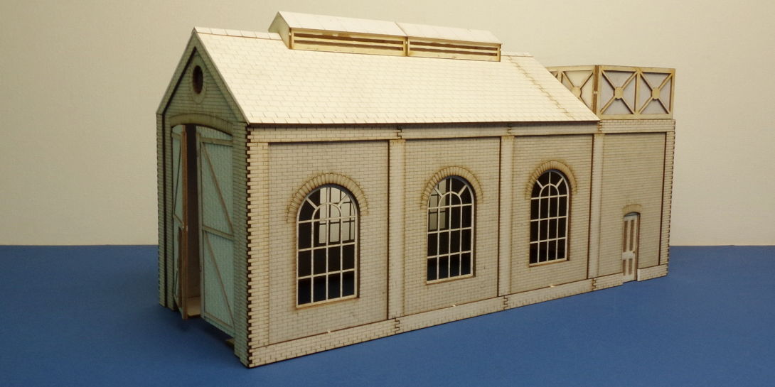 B 70-11 O gauge small engine shed with water tank – LCUT creative